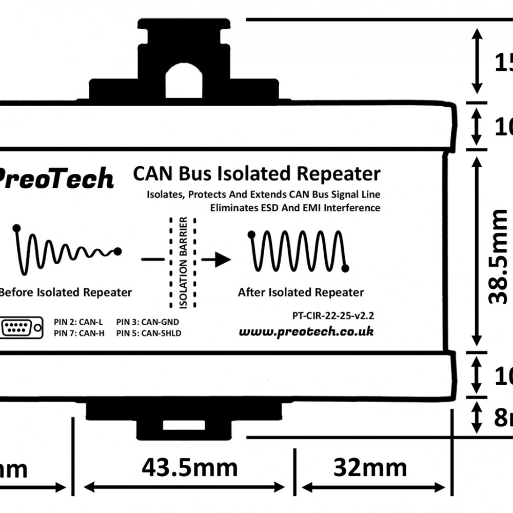 CAN Bus Isolated Repeater