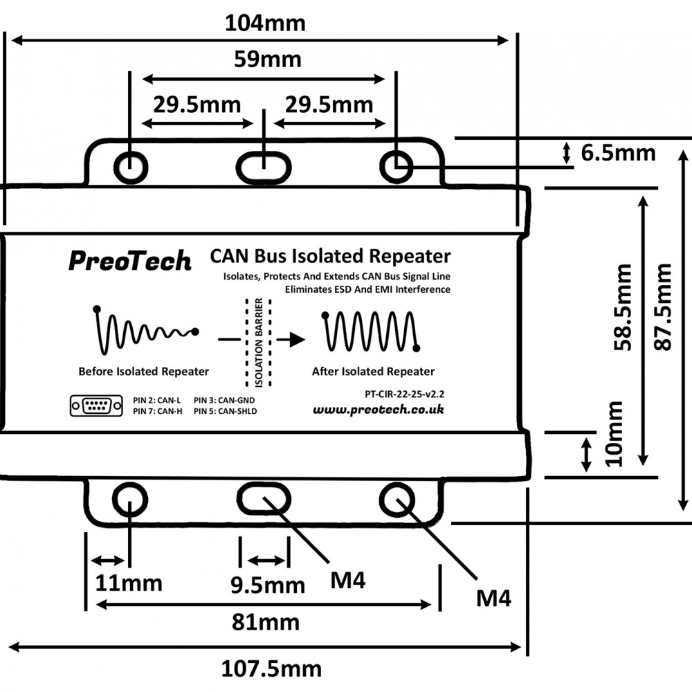 CAN Bus Isolated Repeater